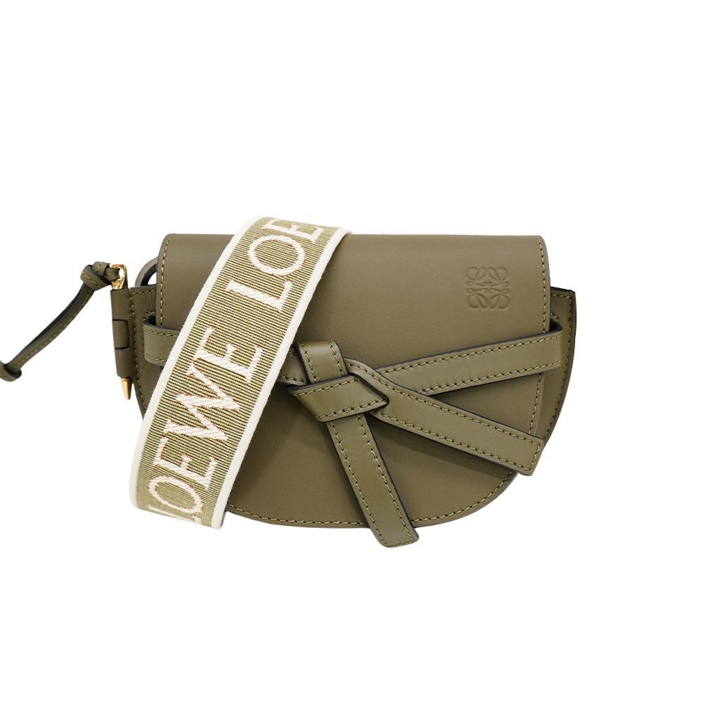 Loewe - Loewe 展示品 Gate Mini 柔軟小牛皮緹花雙層斜背包 - BreezeOnline 微風精品線上