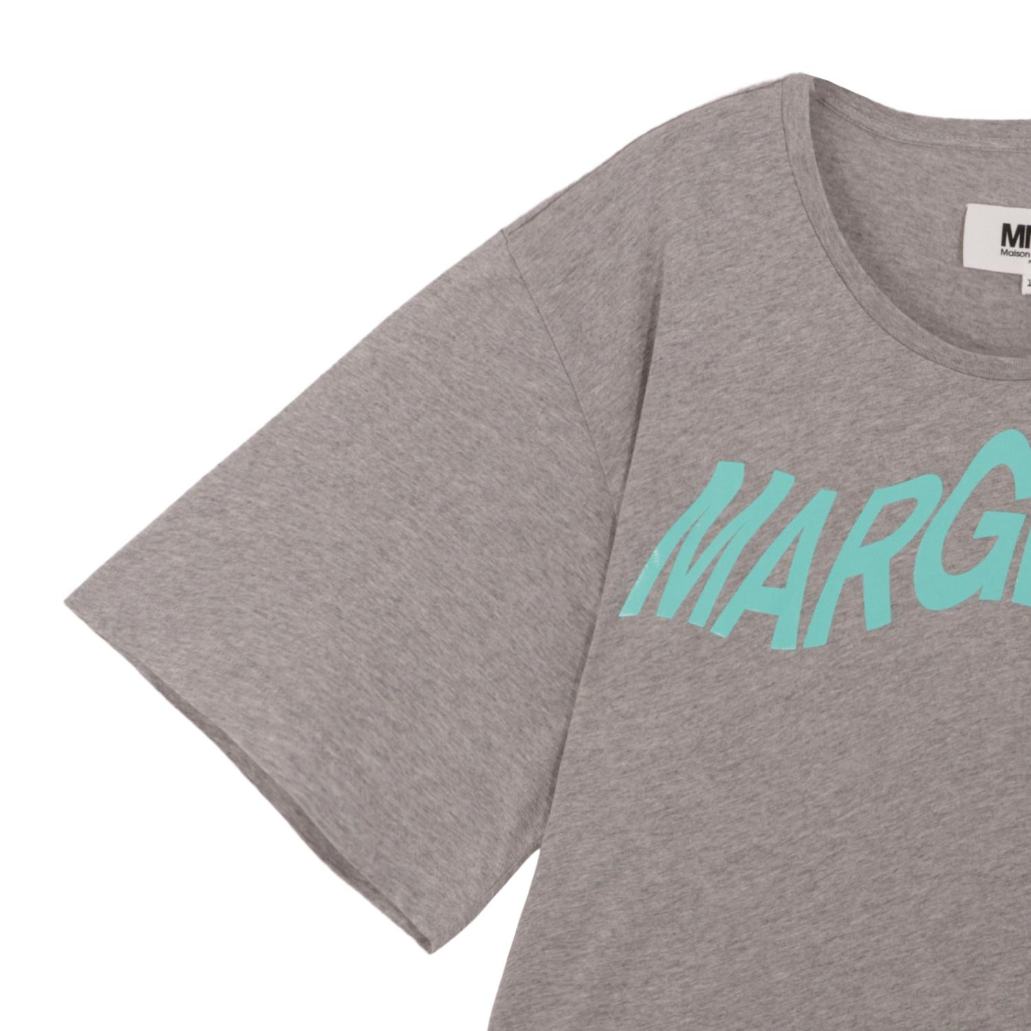 MM6 Kids - MM6 Kids 裁剪 MM6 Logo 灰色 T-Shirt - BreezeOnline 微風精品線上