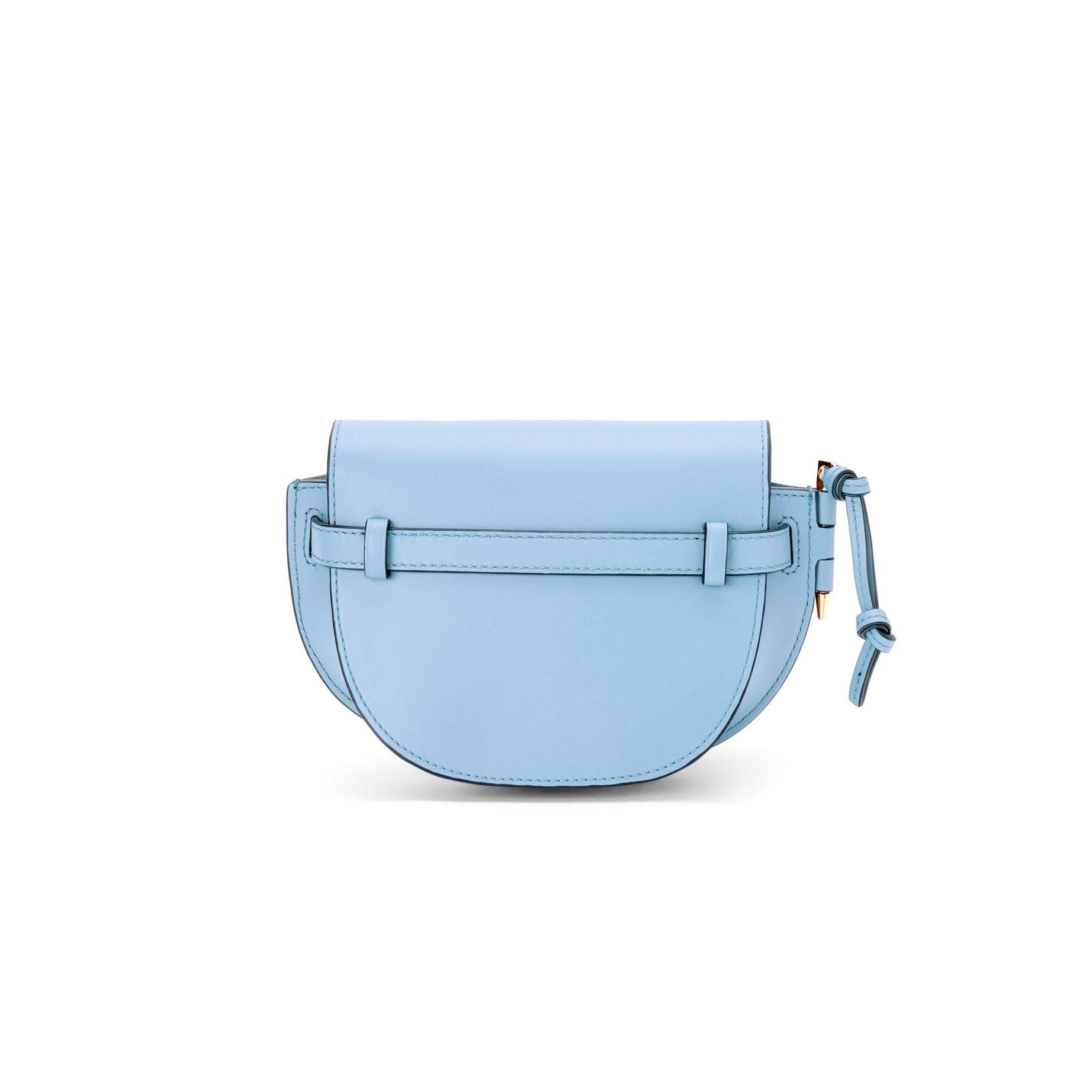LOEWE - Gate 水藍色小牛皮迷你肩背包 - BreezeOnline 微風精品線上