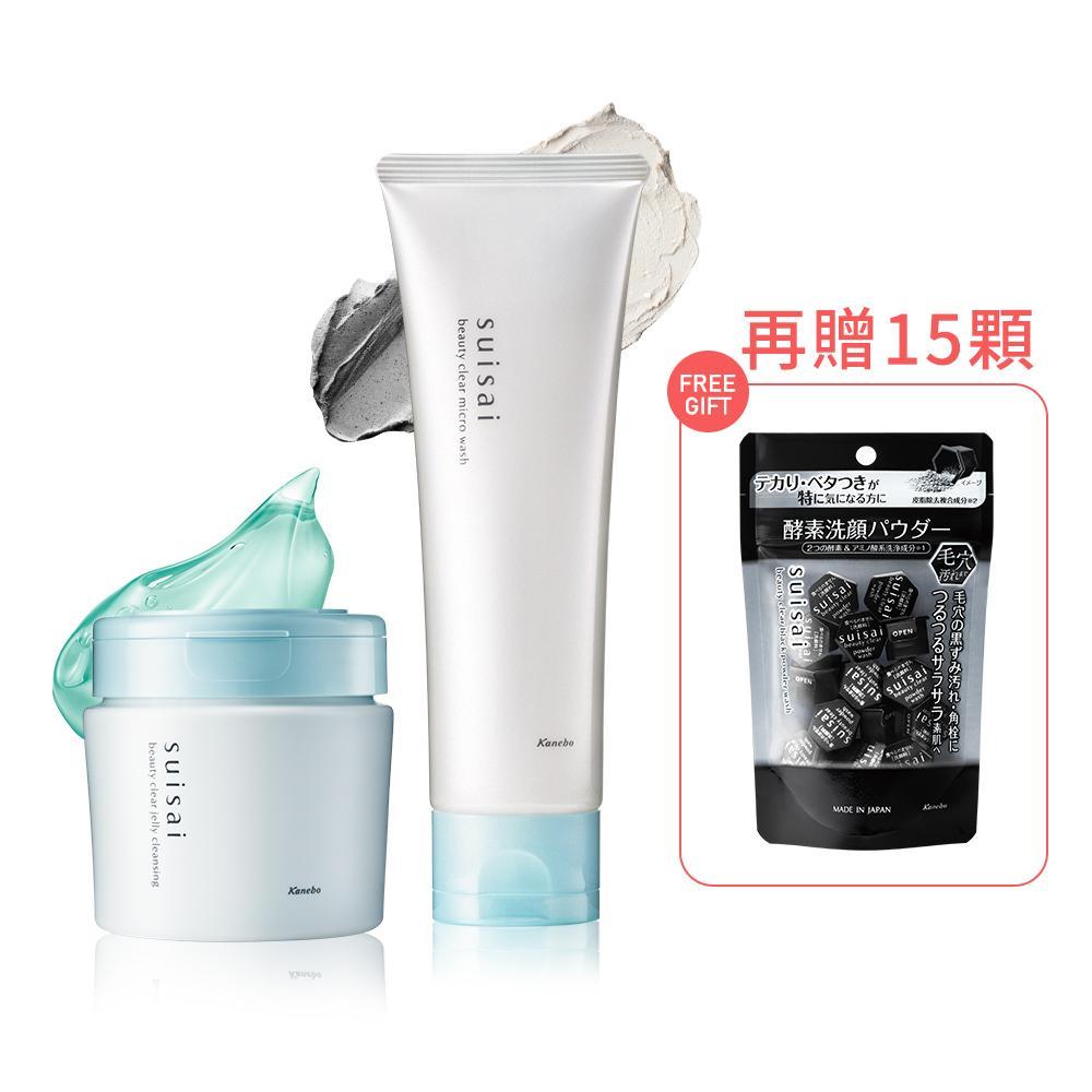 Kanebo 佳麗寶 - 【獨家】Kanebo 佳麗寶 suisai毛孔清潔估溜雙件組贈黑炭酵素粉15顆 - BreezeOnline 微風精品線上