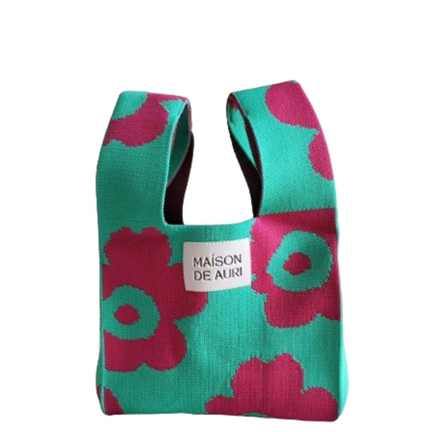 【Maison De Auri】 - 【Maison De Auri】Mini 小提包/ 厚針織/ Tango Green 綠花花 ...