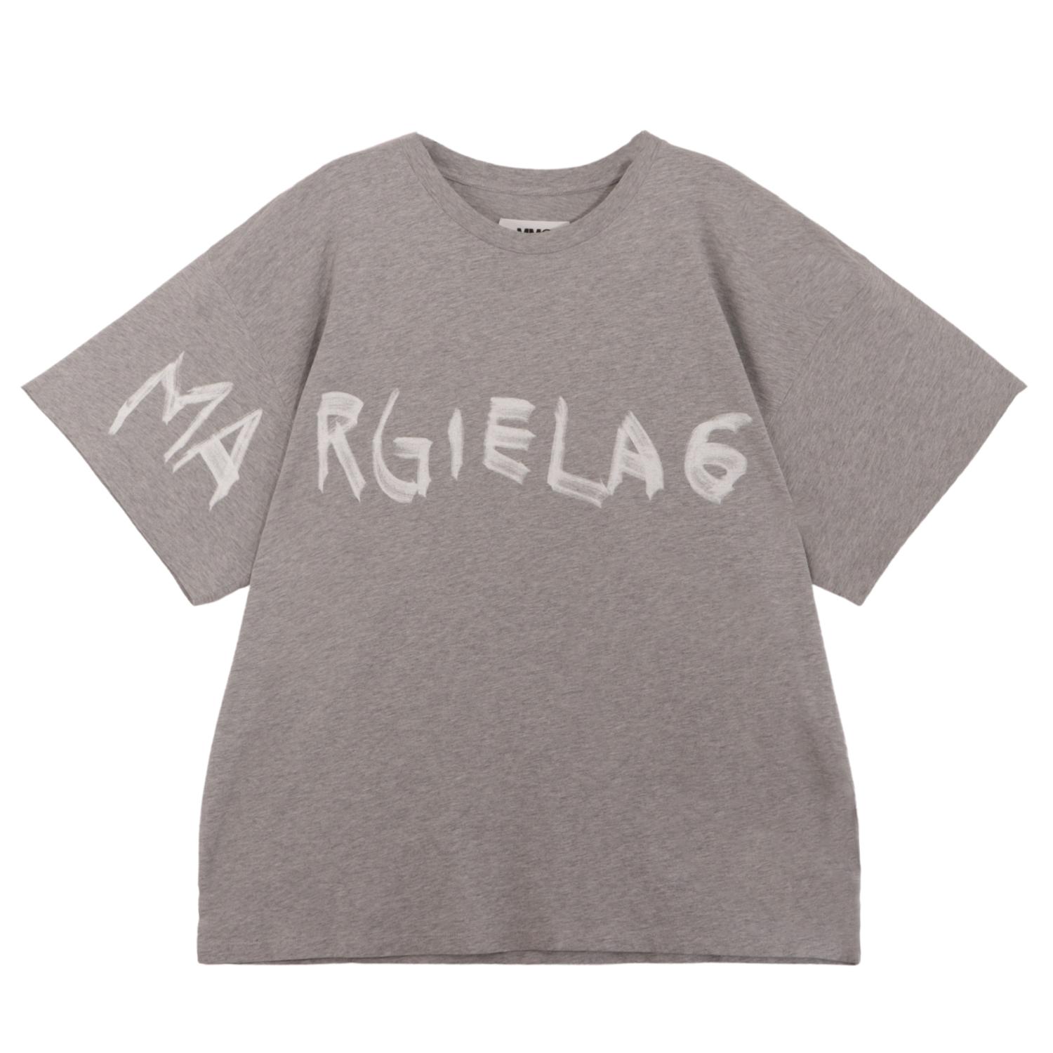 MM6 Kids - MM6 Kids 灰色手寫字體棉質 T-Shirt - BreezeOnline 微風精品線上