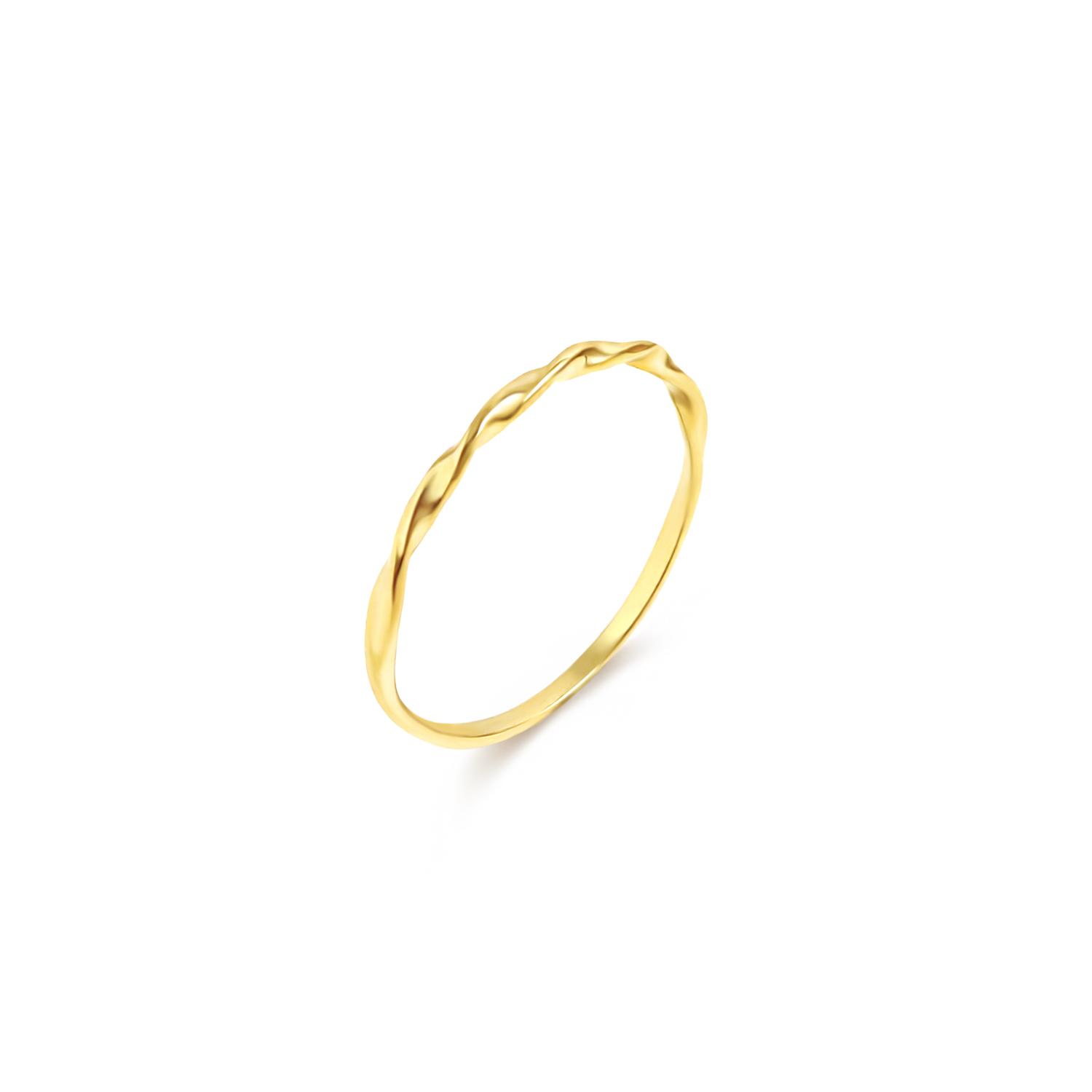 MIESTILO - MIESTILO 14K扭轉水波戒指 #7 - BreezeOnline 微風精品線上