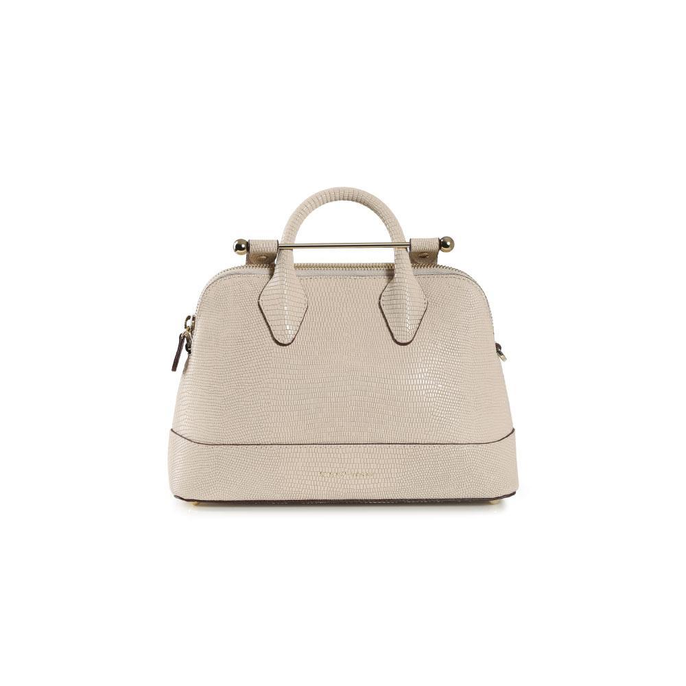 STRATHBERRY - STRATHBERRY Dome mini迷你兩用手提包-蜥蜴紋燕麥色 - BreezeOnline 微風精品線上