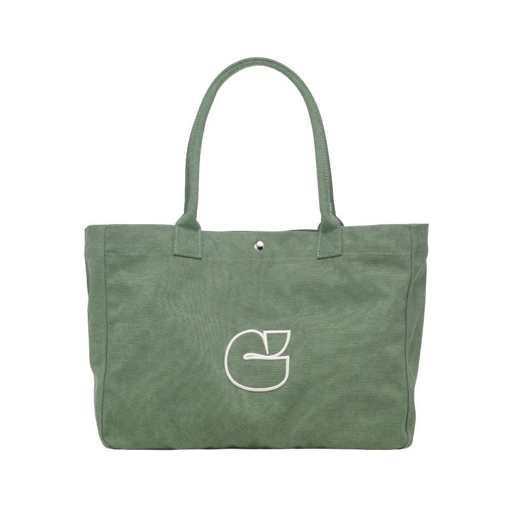 Carlyn - 韓國 CARLYN New Logo Eco Bag 全新標誌刺繡復古托特包 綠色Green - BreezeOnline ...